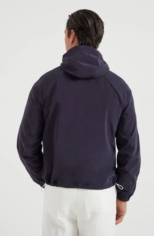 Brunello Cucinelli Water-Resistant Microfiber Jacket - Navy Blue